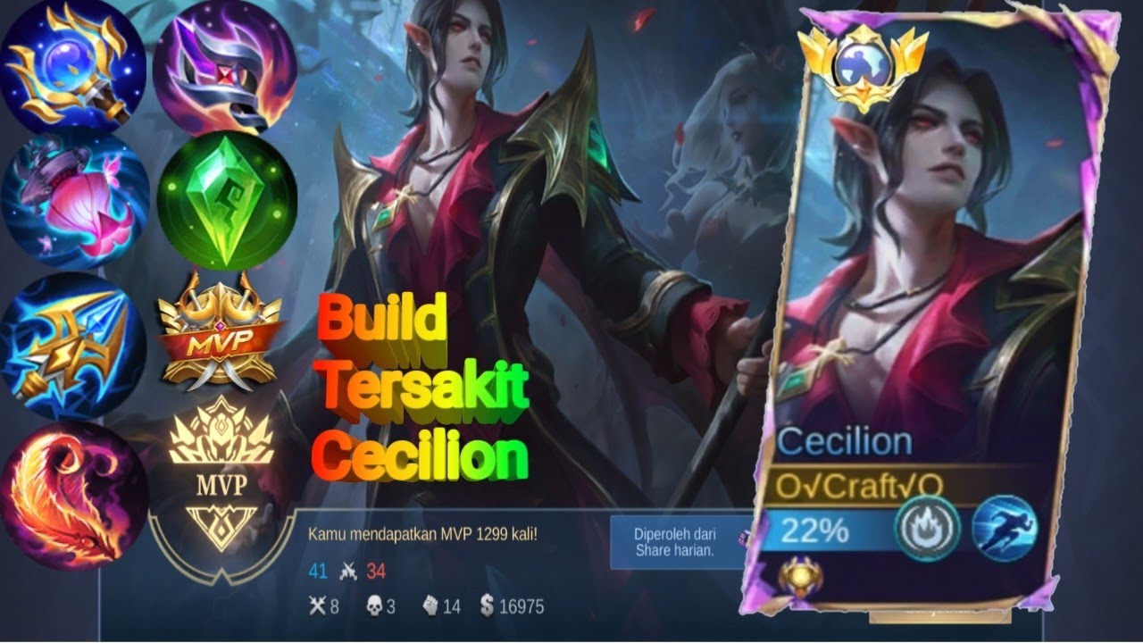 BUILD TERBAIK CECILION MVP GAME PLAY BUILD TERSAKIT TERLENGKAP TERBARU ...