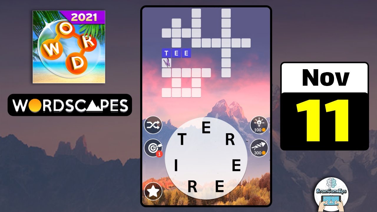 Wordscapes November 11 2021 Daily Puzzle Walkthrough - YouTube