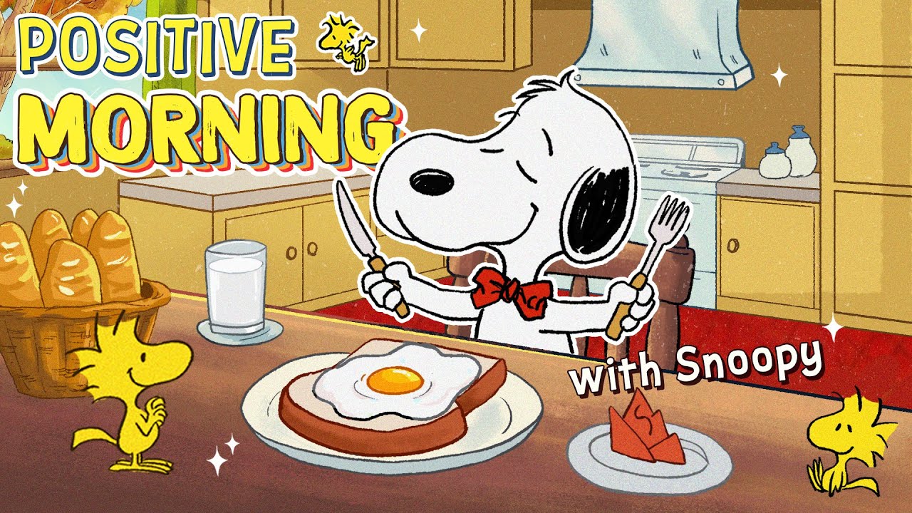 Positive Morning with Snoopy 🌼☕ | Uplifting Music & Good Vibes to Start ...