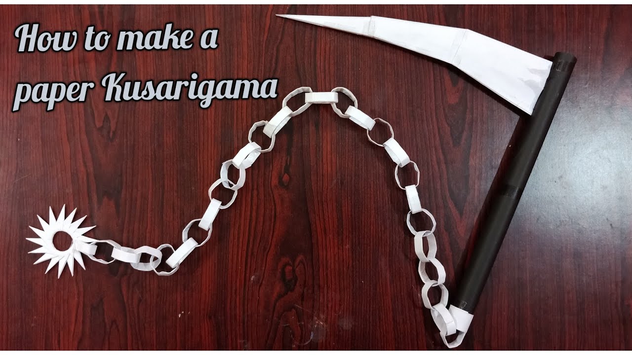 How to make a paper Kusarigama - YouTube