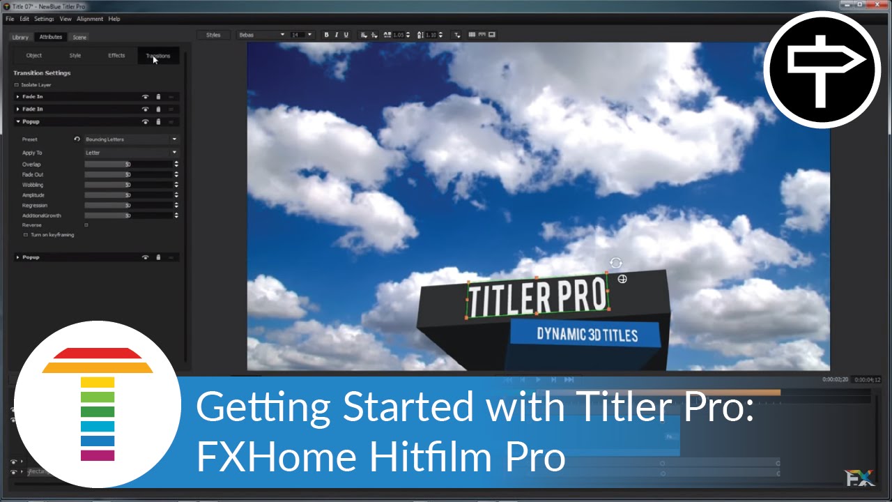 Getting Started with Titler Pro in FXHome HitFilm Pro - YouTube