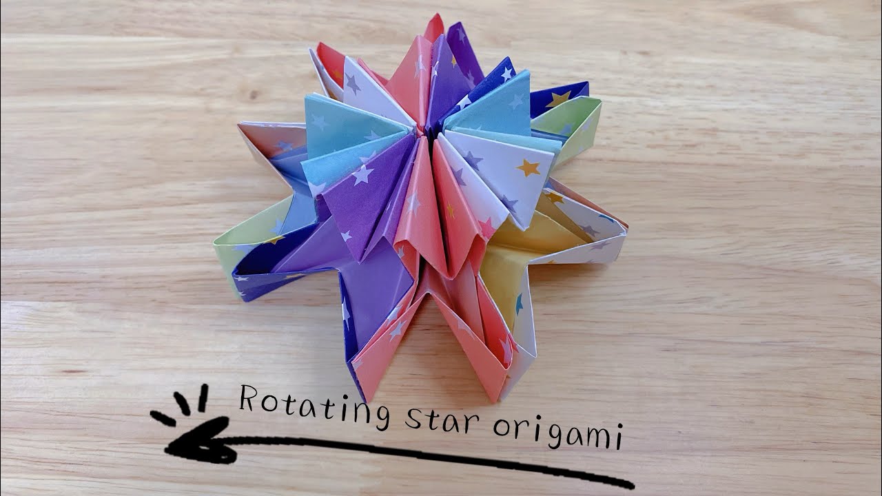 Origami | Rotating star| easy and fun origami | kids craft | love it!!💕 ...