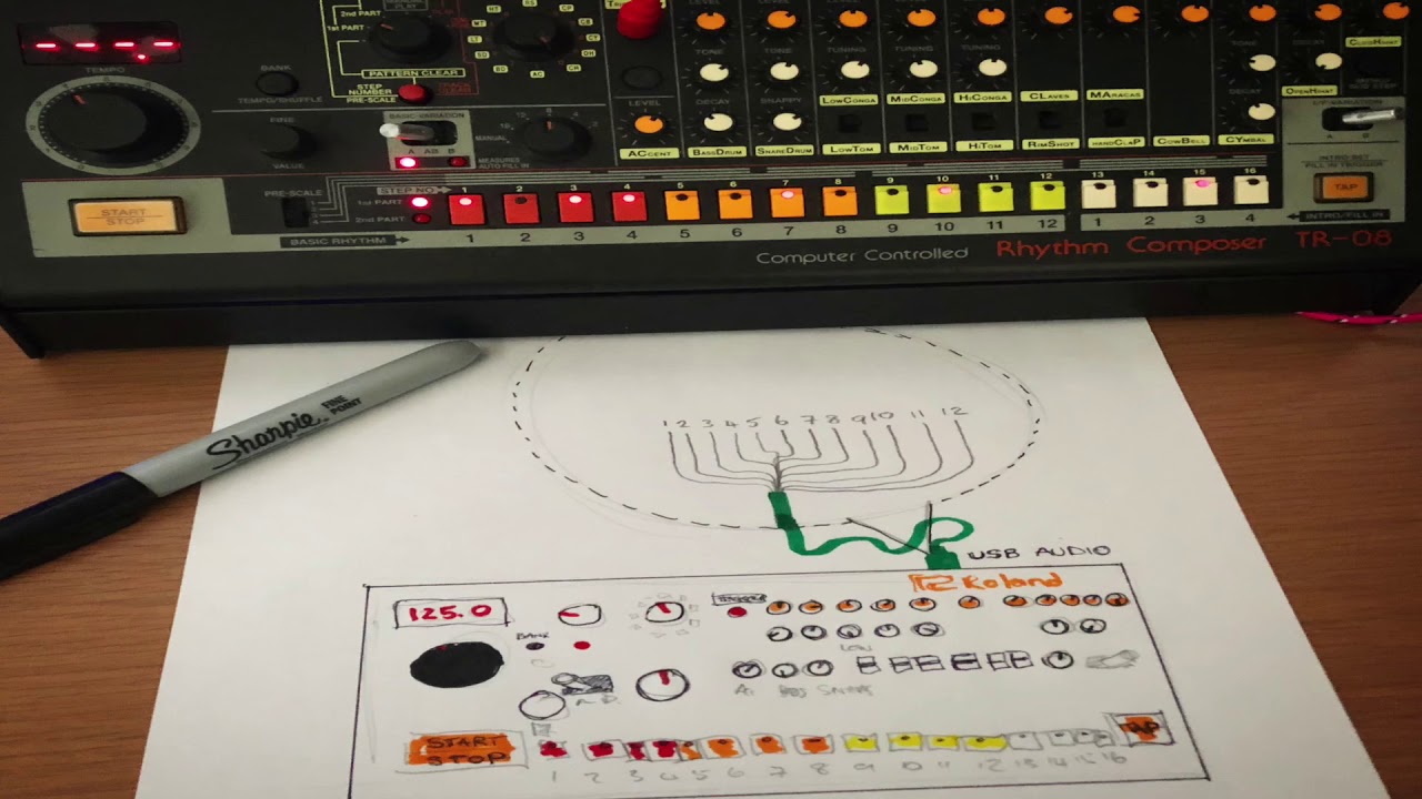 Roland TR-08 tutorial how to record audio over usb into Logic Pro X ...