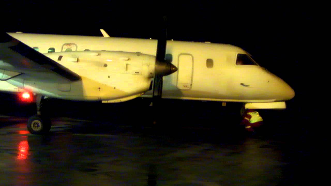 Saab 340 Engine startup - YouTube