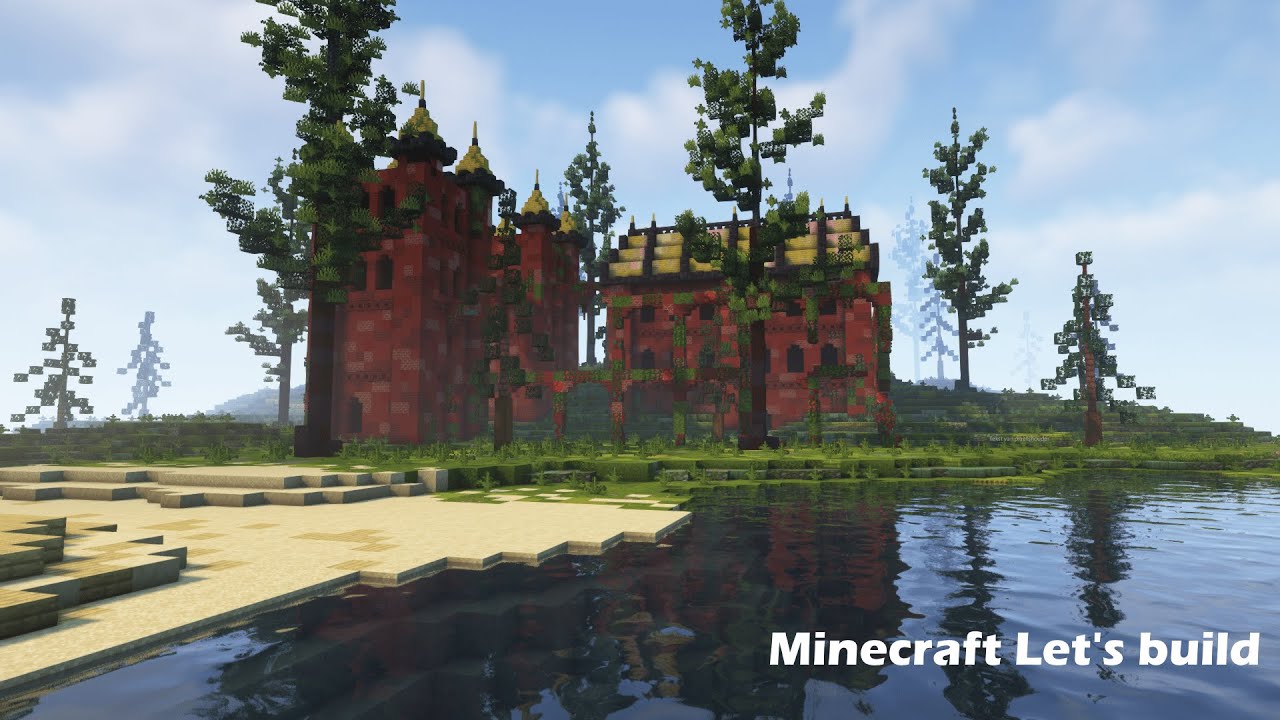 Minecraft lets build a red keep!!!! - YouTube