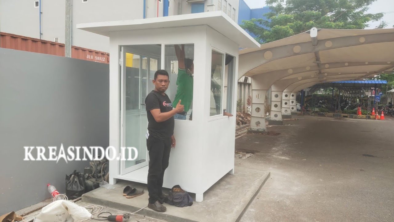 Pos Jaga Besi Minimalis Pesanan PLTU Muara Karang Jakarta Utara - YouTube