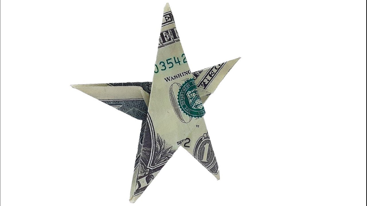 Easy Origami Dollar Bill Star How To Make An Easy Origami DOLLAR STAR