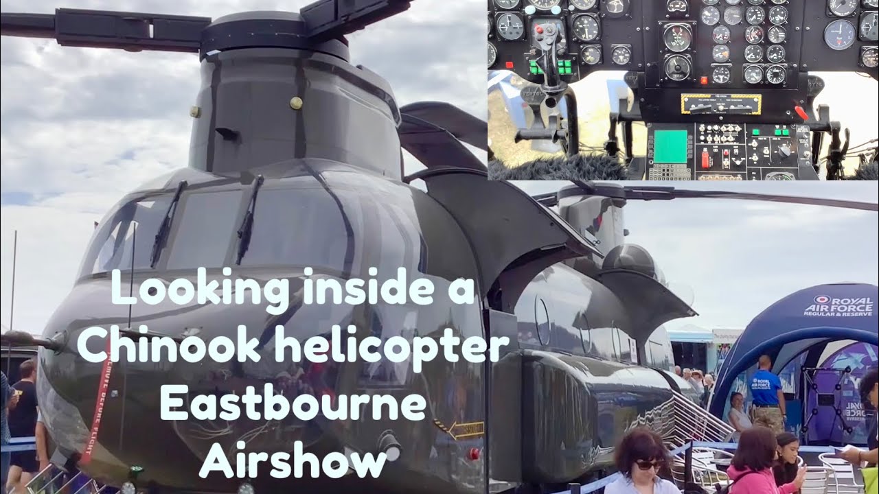 Look inside a Chinook helicopter, Eastbourne Airbourne Airshow RAF ...