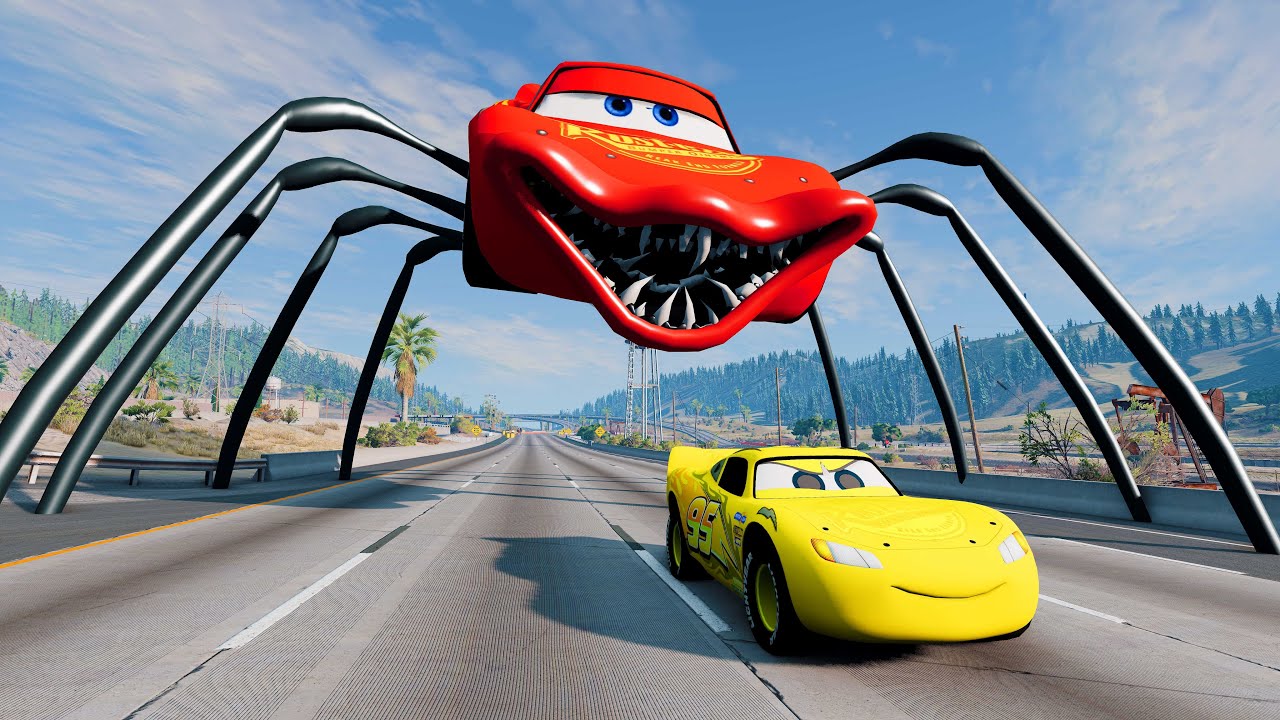 Epic Escape From The Lightning McQueen Head Eater | Car VS Lightning ... Epic Escape From The Lightning McQueen Head Eater | Car VS Lightning ...