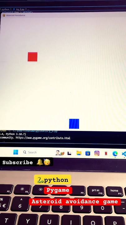 Python for beginners #goviral #coding #python #subscribe #pygame #tech #asteroidgaming # ...