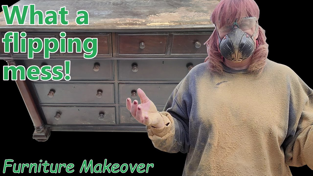 Flipping a modern Entertainment center and replacing the top - YouTube