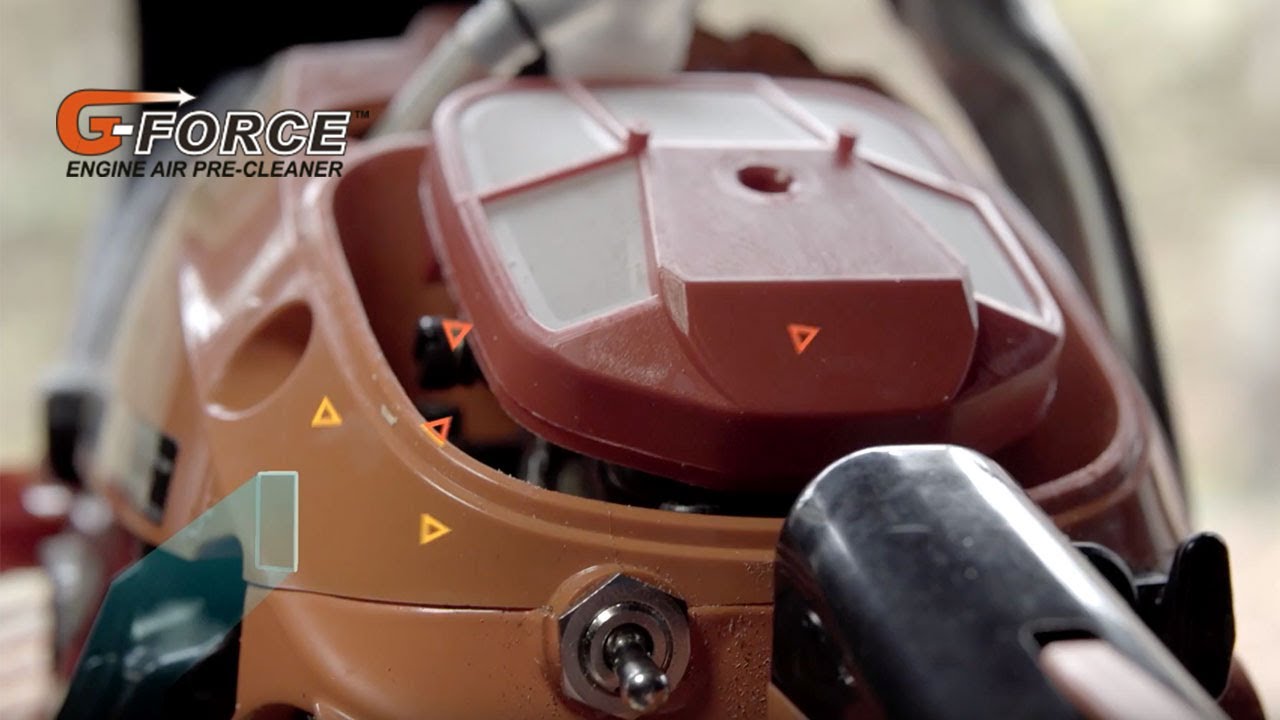 See how the G force air pre-cleaner system works on an ECHO chainsaw ...