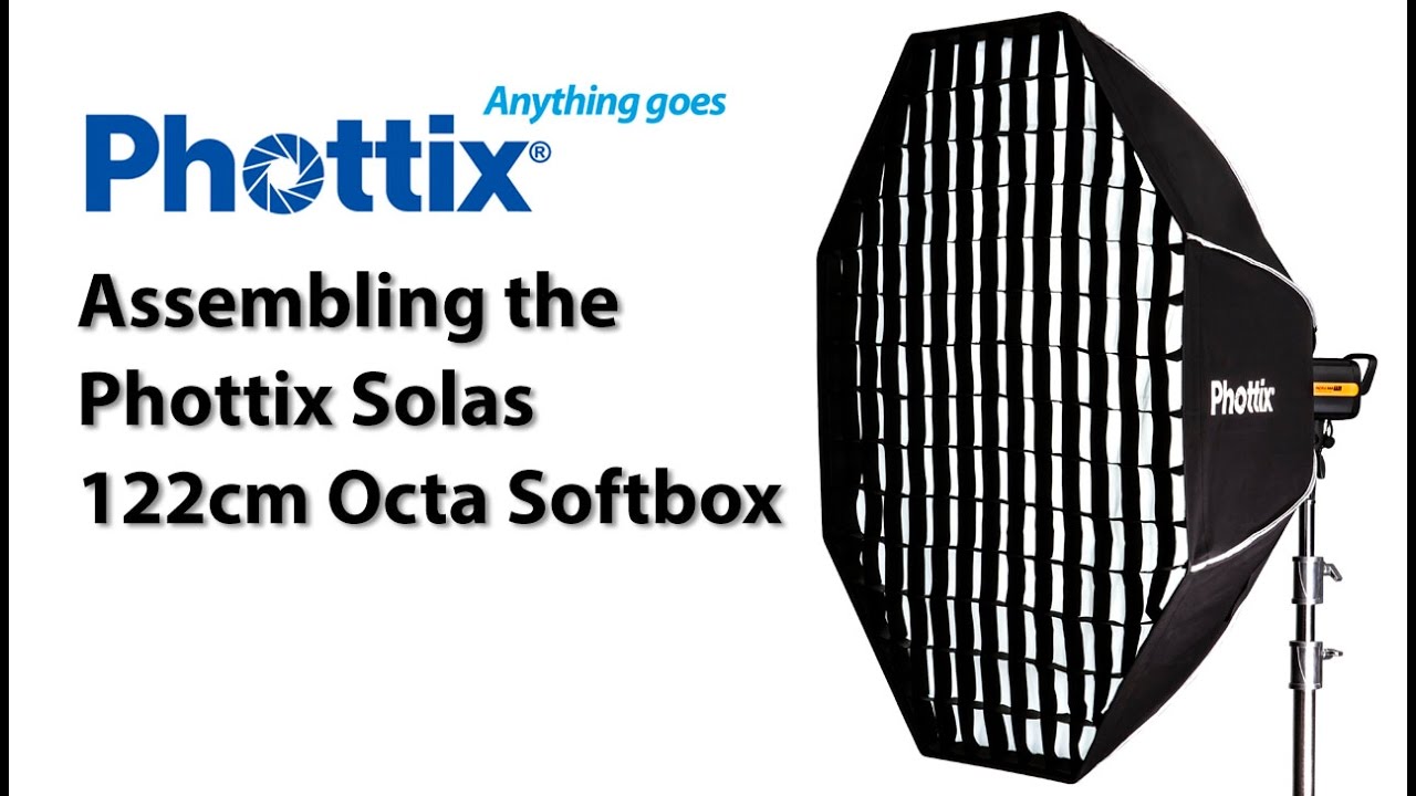Phottix Solas: How to assemble the 122cm Octa Softbox - YouTube