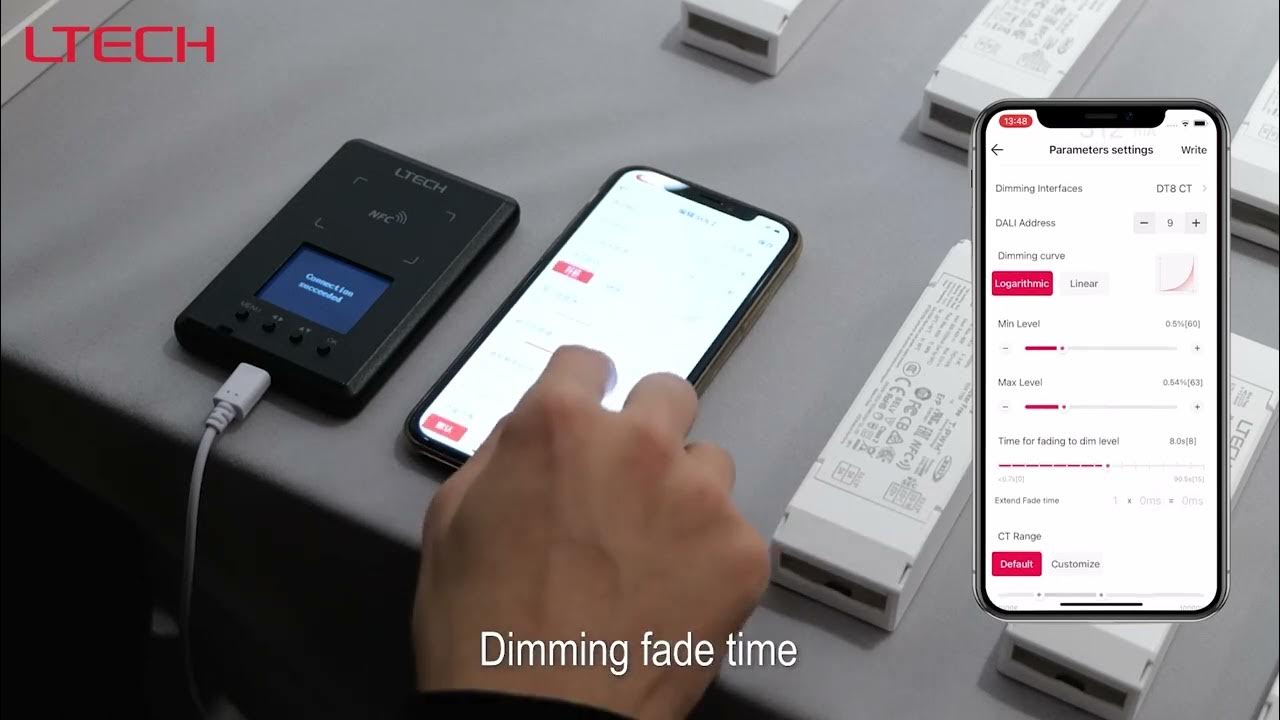 LTECH NFC Programmable DALI driver Ltech latest product 2023 - YouTube