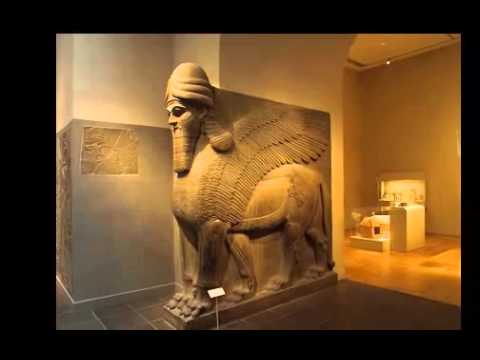 02 Ancient Near East 09 Assyrian art Human headed winged lion and bull ...