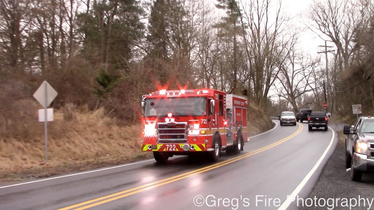 Montgomery County Engine 708, Engine 722 & Tower 708 Responding to ...
