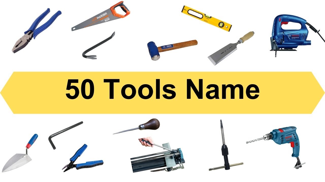 List of Tools in English | Tools Vocabulary | Learn Tools Names with ...
