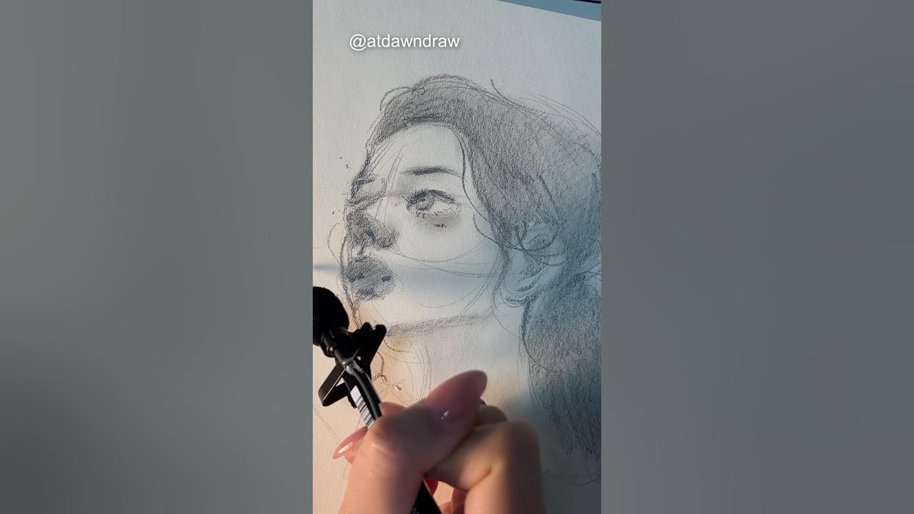 사각사각 드로잉asmr 인물 스케치 Drawing Asmr With Real Pencil Sounds Portrait