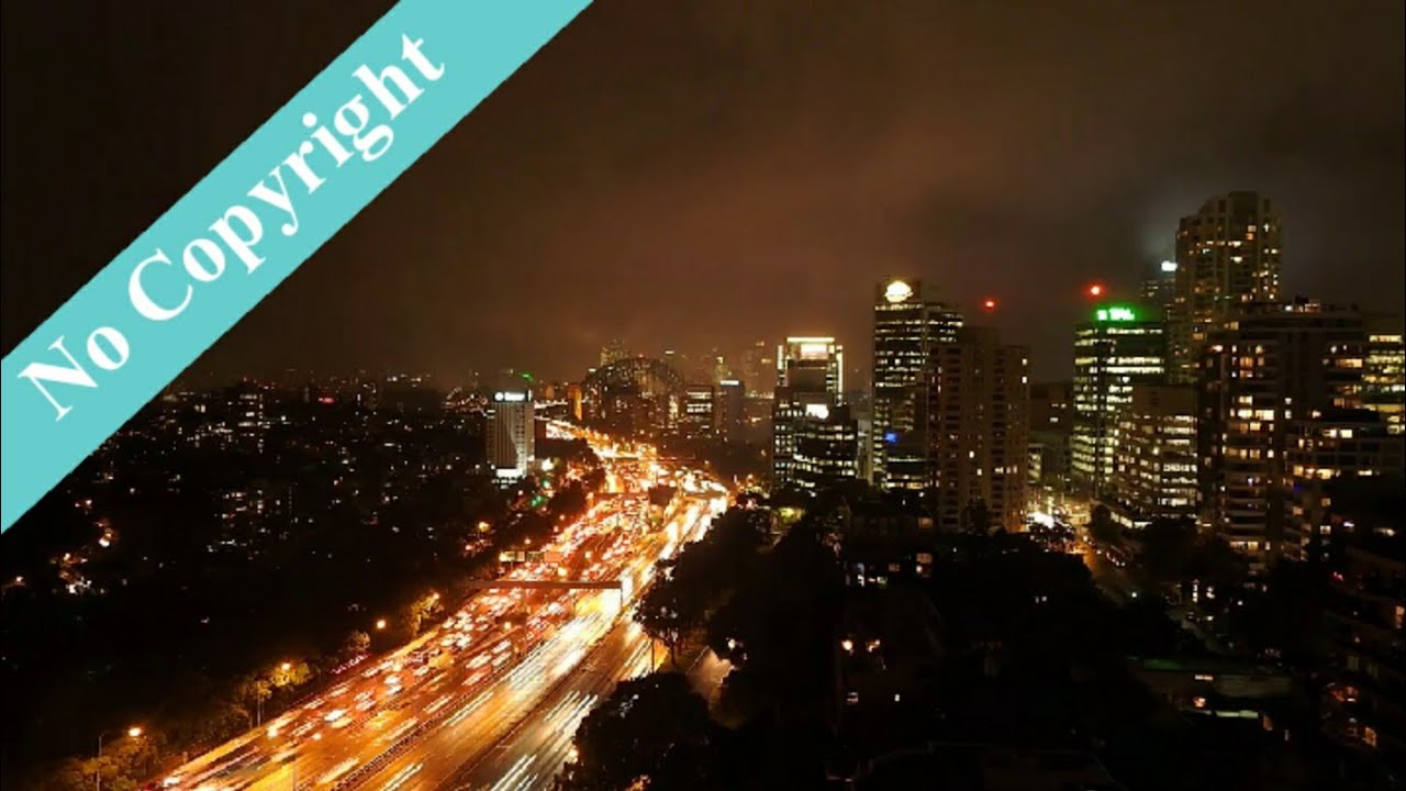 Night city scene || No copyright || free to use by copyright free vf ...