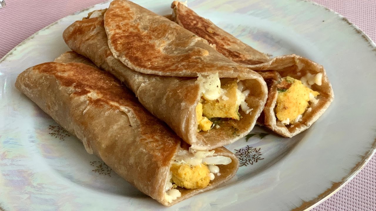 Chicken Cheese Paratha Roll | M's corner - YouTube