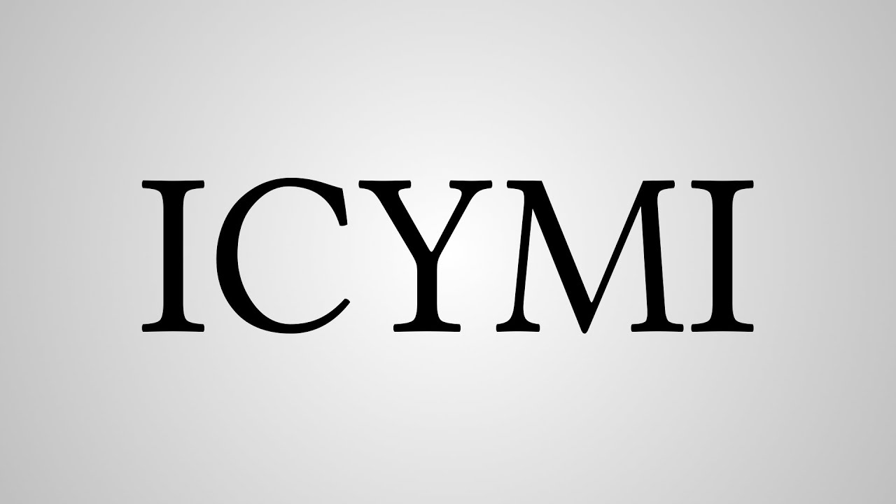 What Does "ICYMI" Stand For? - YouTube