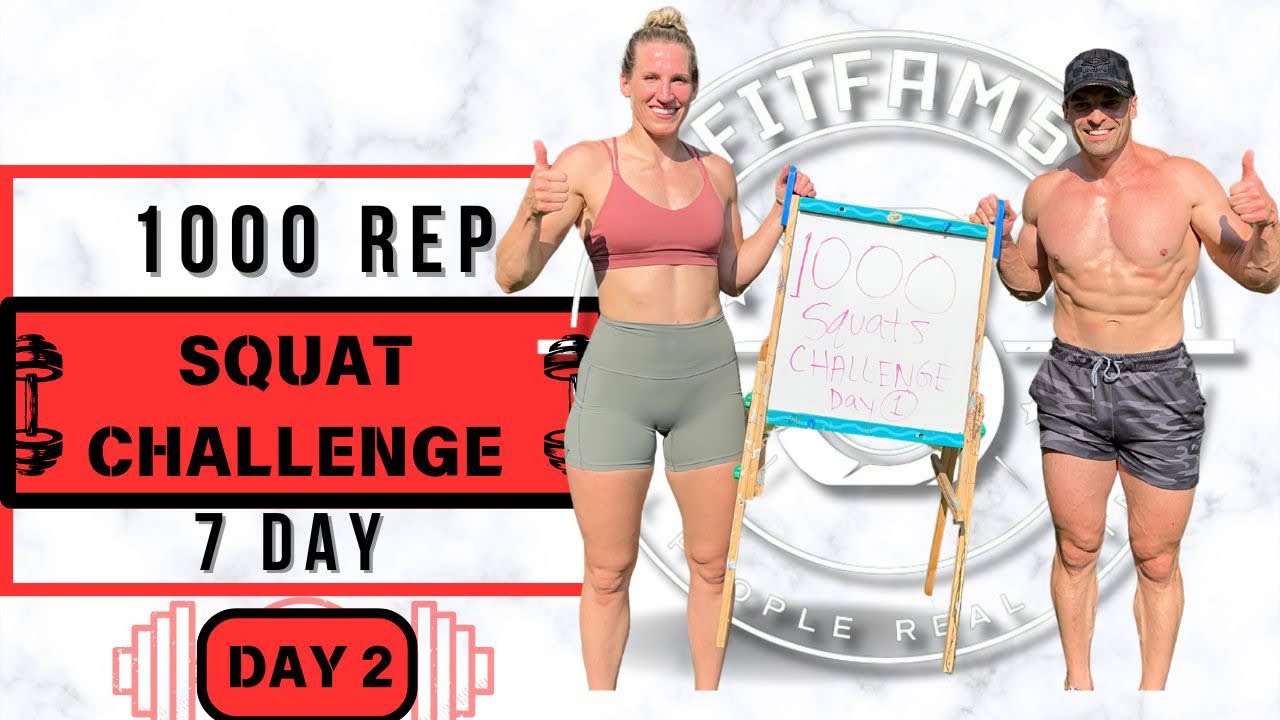 WHO’S WITH US?Day 2🔥1000 Rep Squat Challenge - YouTube