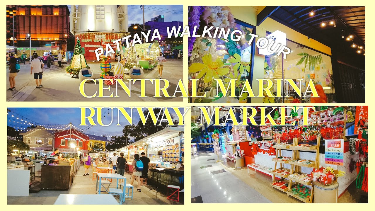 Pattaya: Central Marina to Runway Market l Walking Tour - YouTube