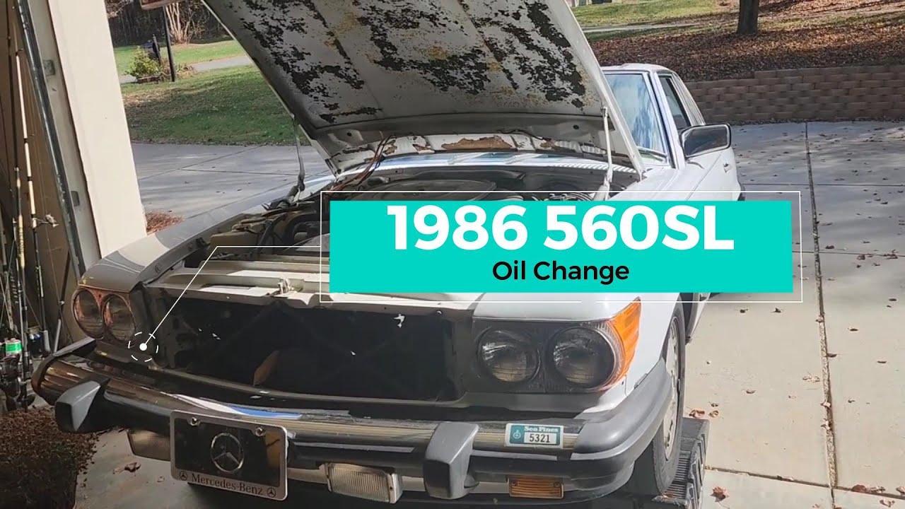 Oil Change for 1986 Mercedes 560 SL - YouTube