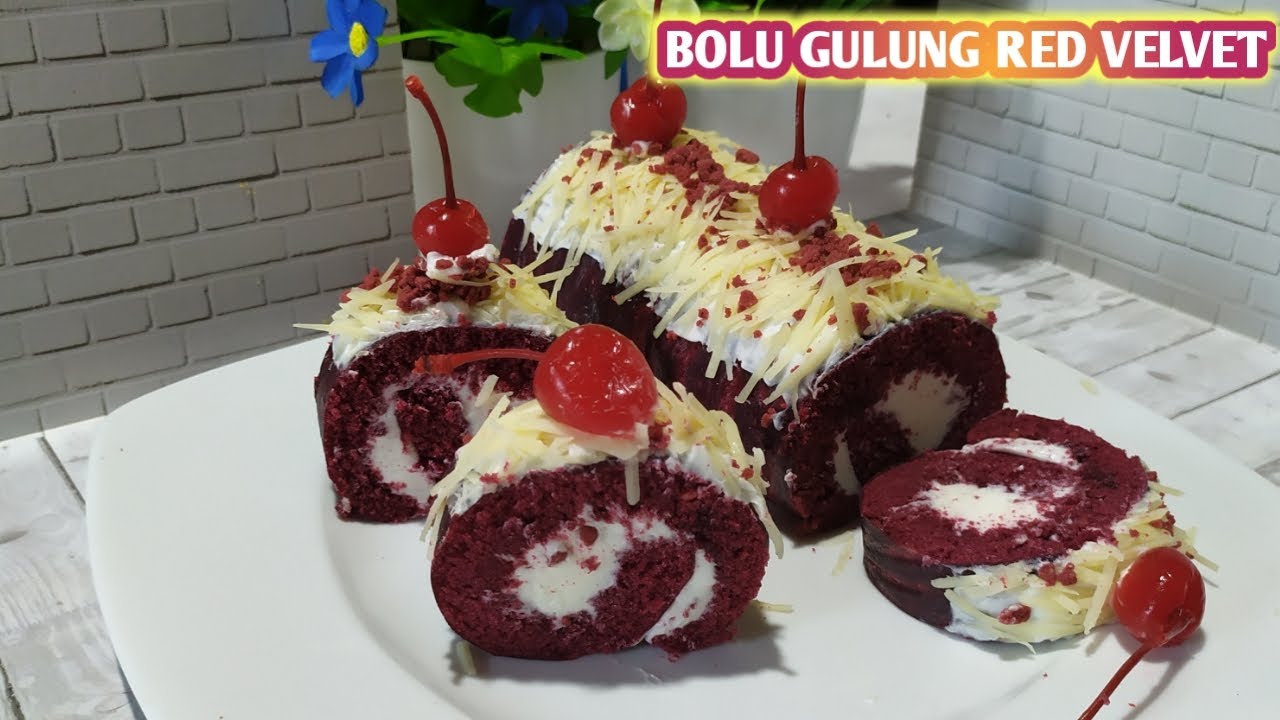 Bolu Gulung Red Velvet Enak, Moist Dan Ekonomis - YouTube