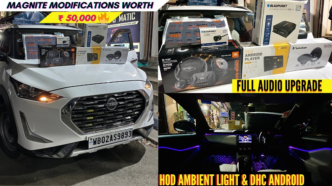 2022 Nissan Magnite Modified | Full Audio Upgrade 🔇 | Ambient Light 🔥 ...