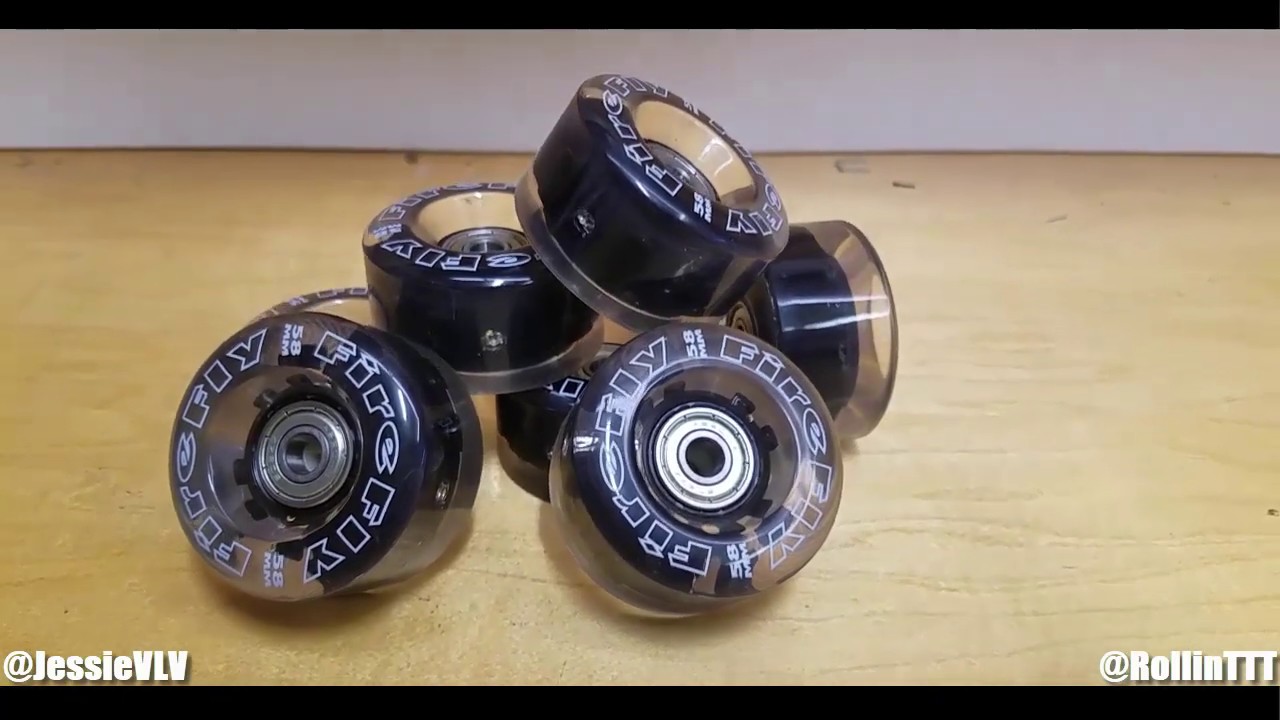 FIREFLY LIGHTUP ROLLERSKATE WHEEL REVIEW - YouTube