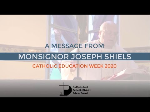 Catholic Education Week 2020 | A Message of Hope from Monsignor Joseph ...