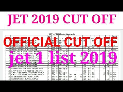 Jet 2019 cut off list.jet ki first cut list .jet exam 2019 official cut ...