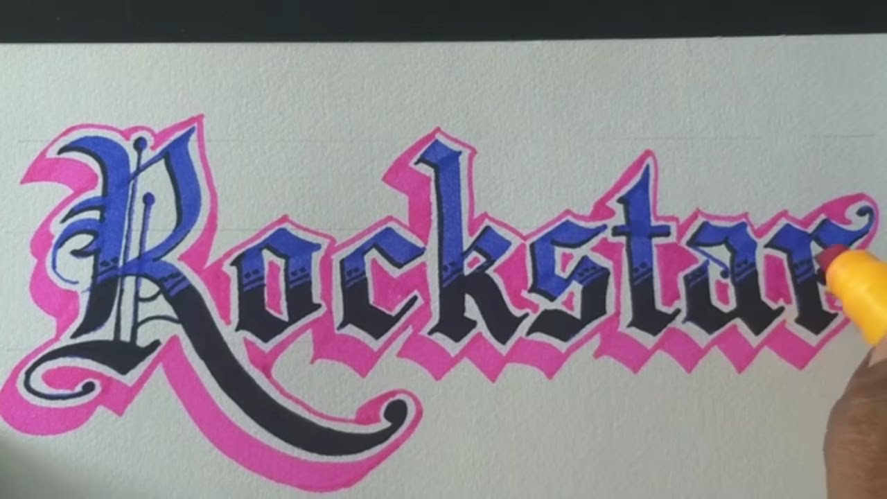 How to draw Gothic letters | satisfying calligraphy - YouTube