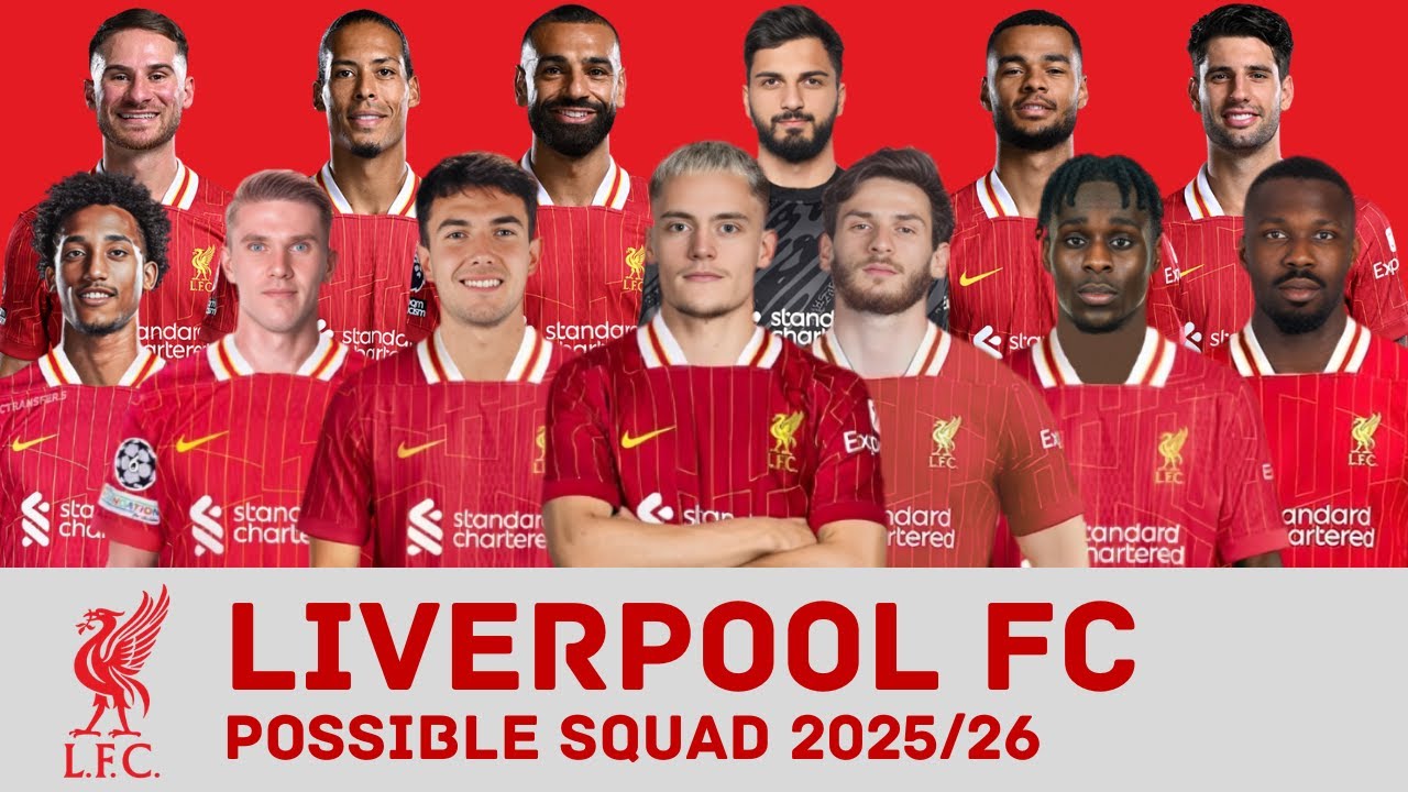 LIVERPOOL FC Possible Squad 2025/26 | Liverpool Possible Squad With ...