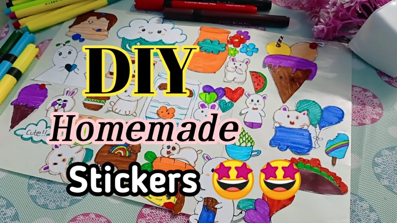 How to make Homemade 😱 DIY stickers 🤩🤩. - YouTube