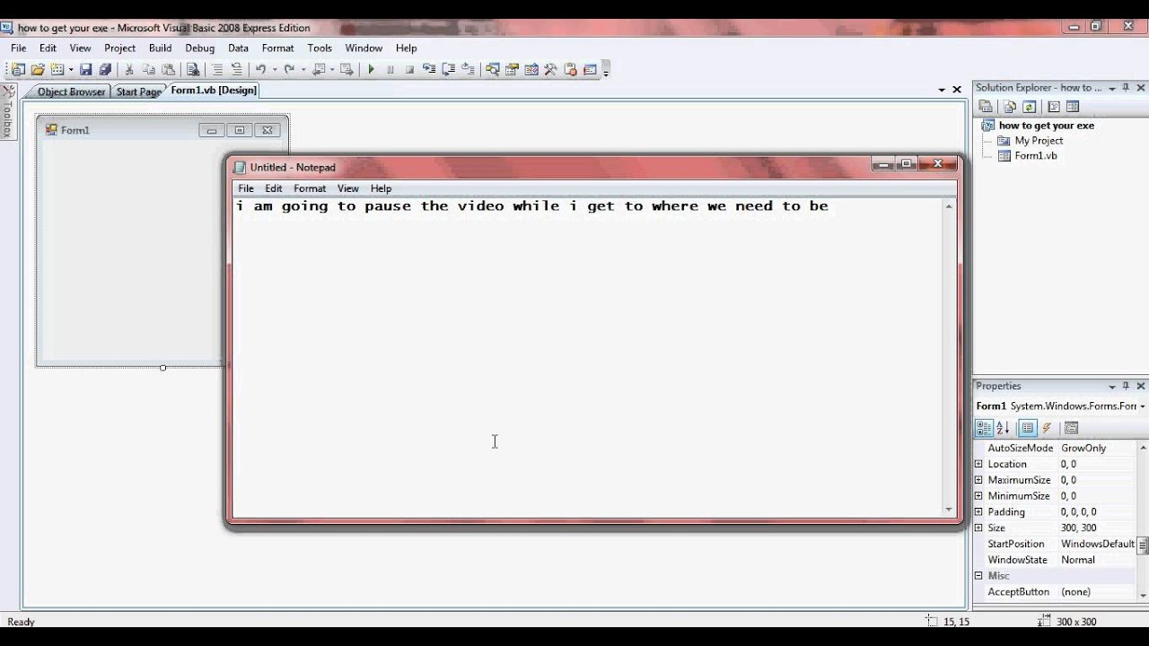VB | Getting Your .exe | #3 - YouTube