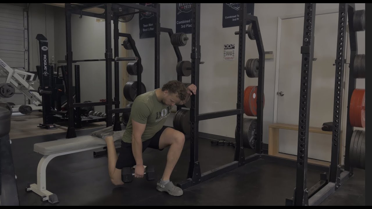 Bulgarian Split Squat: 1 DB, Supported - YouTube