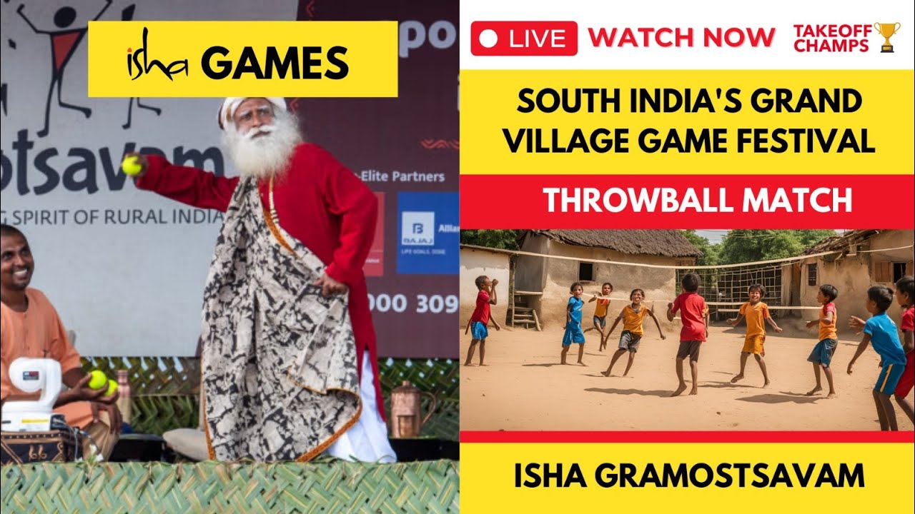 🔴 LIVE throwball match - Isha Games Festival Finals - Serve Sirence Vs ...