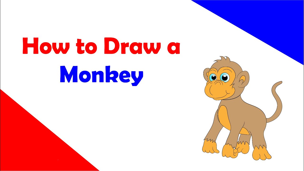 How to Draw a Monkey | Step-by-Step drawing tutorial for kids and ...
