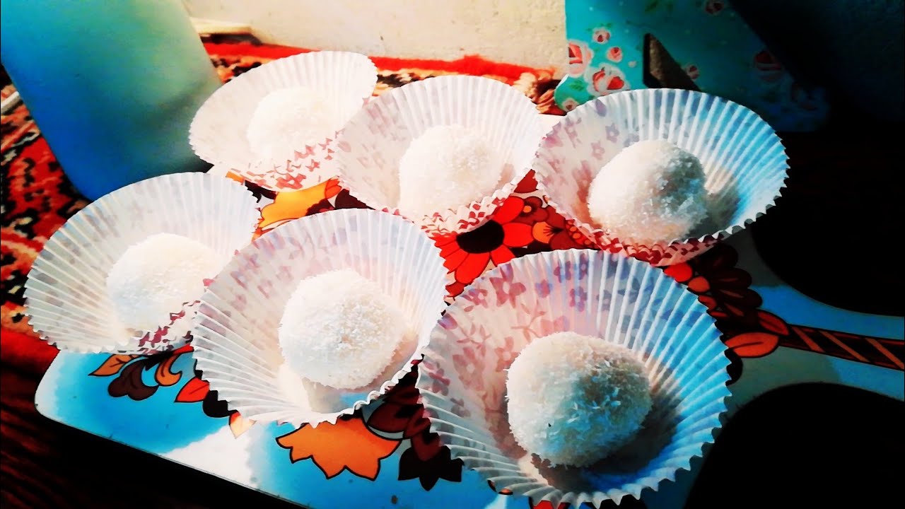 Coconut balls Recipe | Raffaello balls without condense milk - YouTube