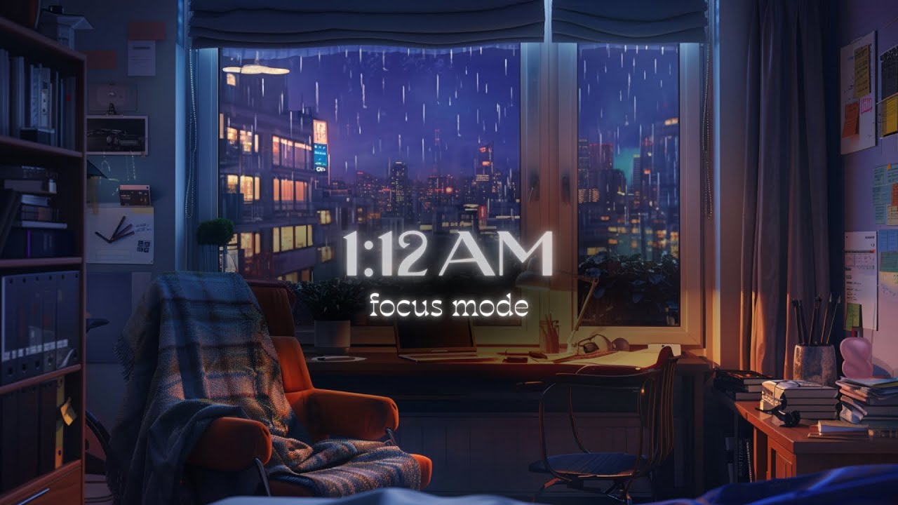 1AM in Chicago ☕ Cozy Study Room Ambience for Deep Focus - YouTube