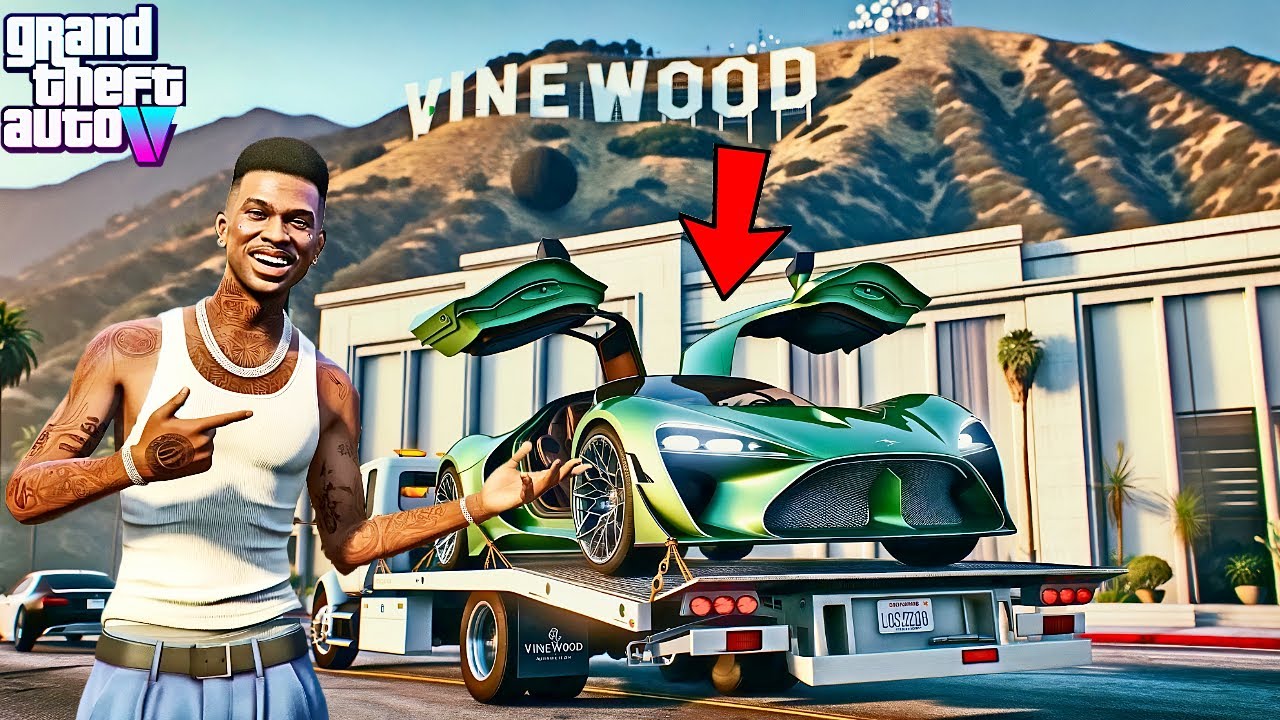 😍CJ's NEW Fastest American Hybrid Super Car EVER -GTA 5 CJ Real Life ...