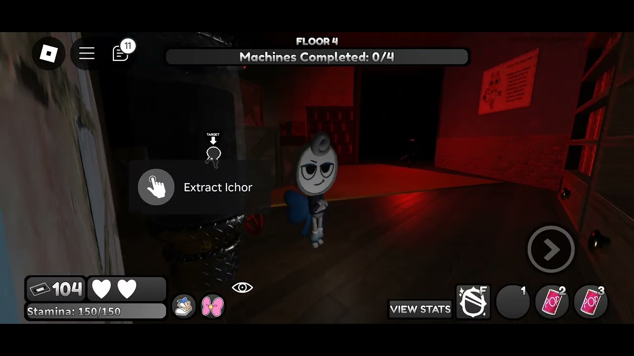 Playing as Glisten The Mirror in Dandy's World to get 100% research on ...