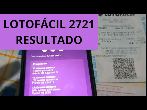 LOTOFÁCIL 2721 RESULTADO