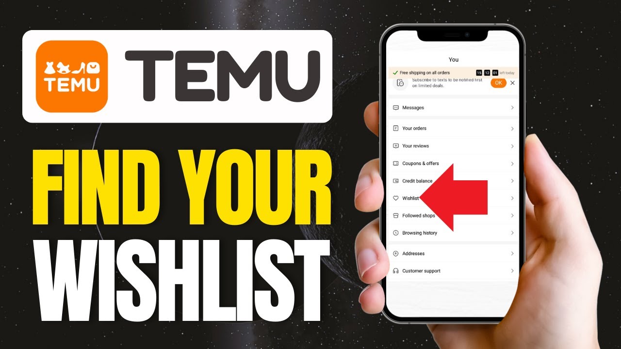 How to Find Your Wishlist Items on Temu - YouTube