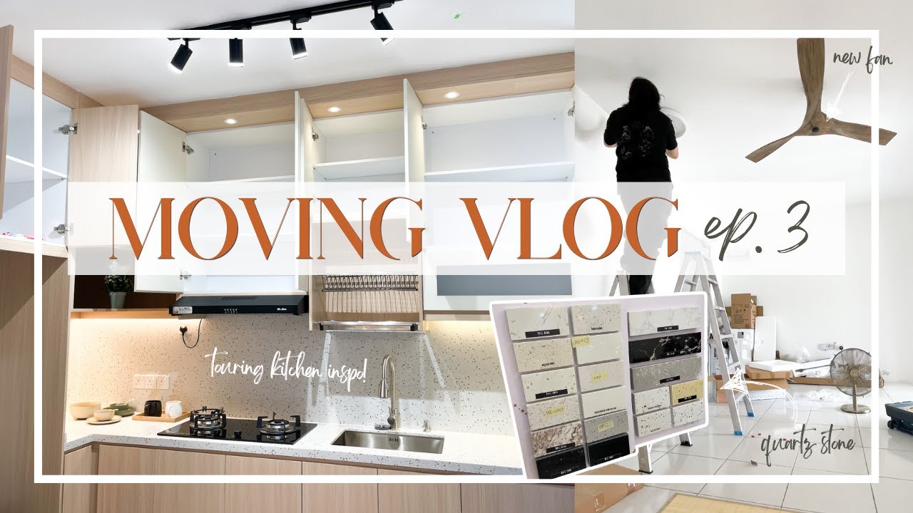 MOVING VLOG ep.3 ♥ Install Fan and Light, Set Up Guest Bed, Kitchen Showroom | RSKU Harmoni ...