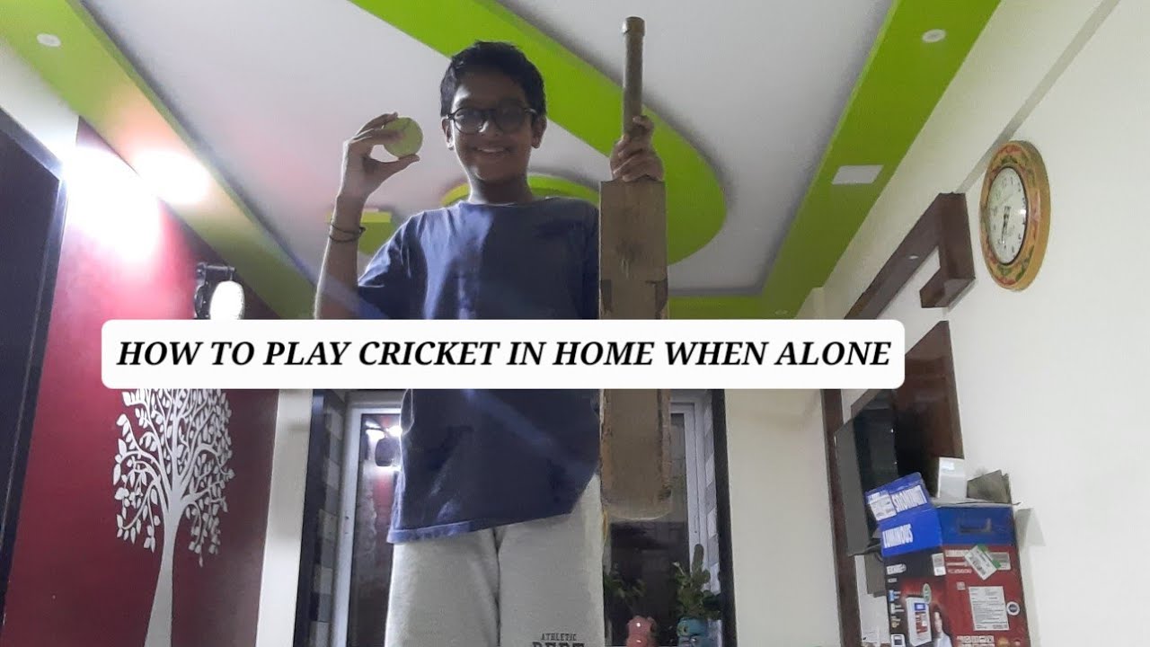 How to do practice of cricket in home when alone - YouTube