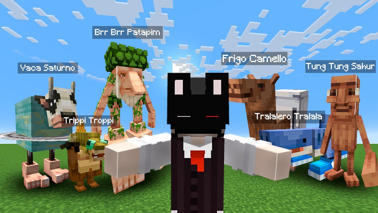 Intenté conseguir TODOS los personajes de ITALIAN BRAINROT en Minecraft ...