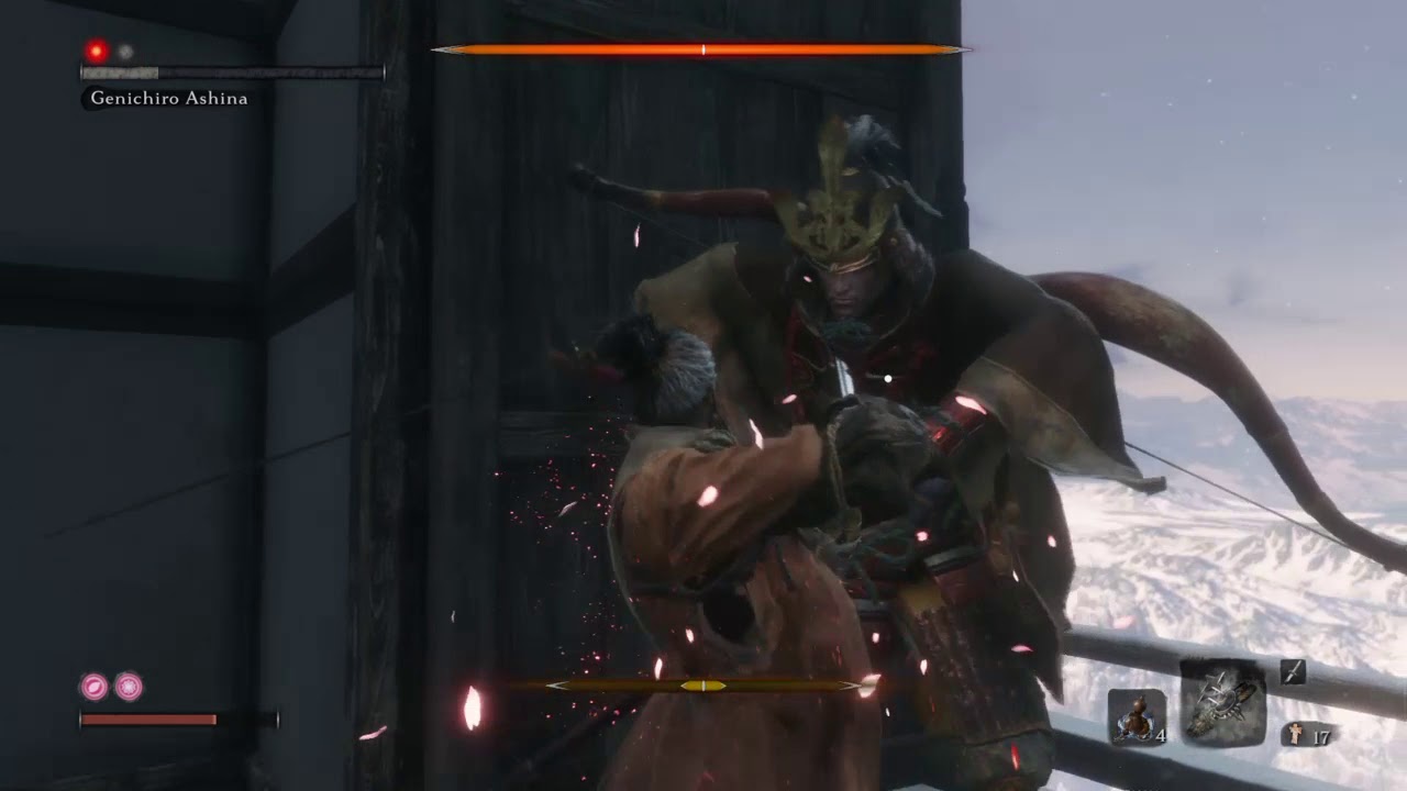 Sekiro - Hanzo destroys Genji in 1v1 using only Storm Arrows - YouTube